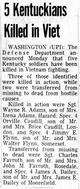 Breathitty County’s Vietnam Casualties | Bookie on the Trail